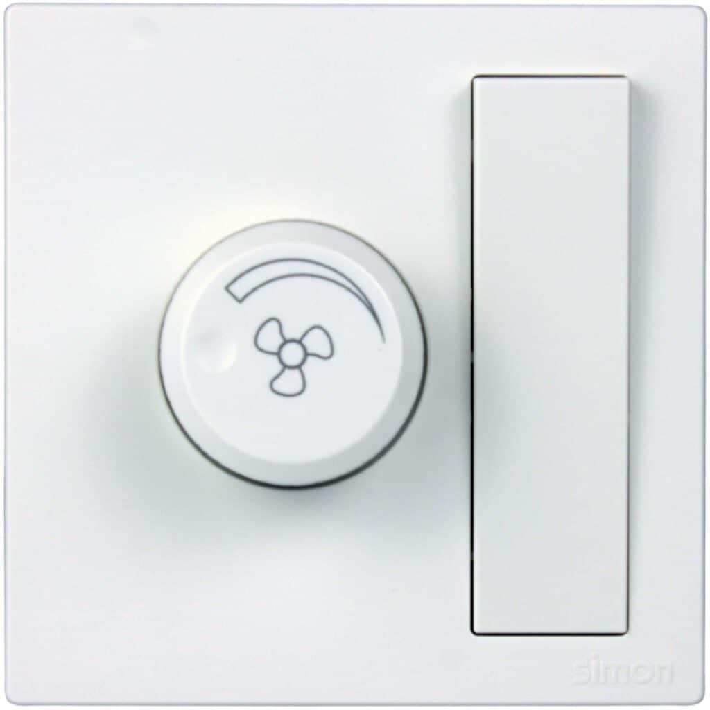 Fan Regulator with Switch M3-White - Ecolux