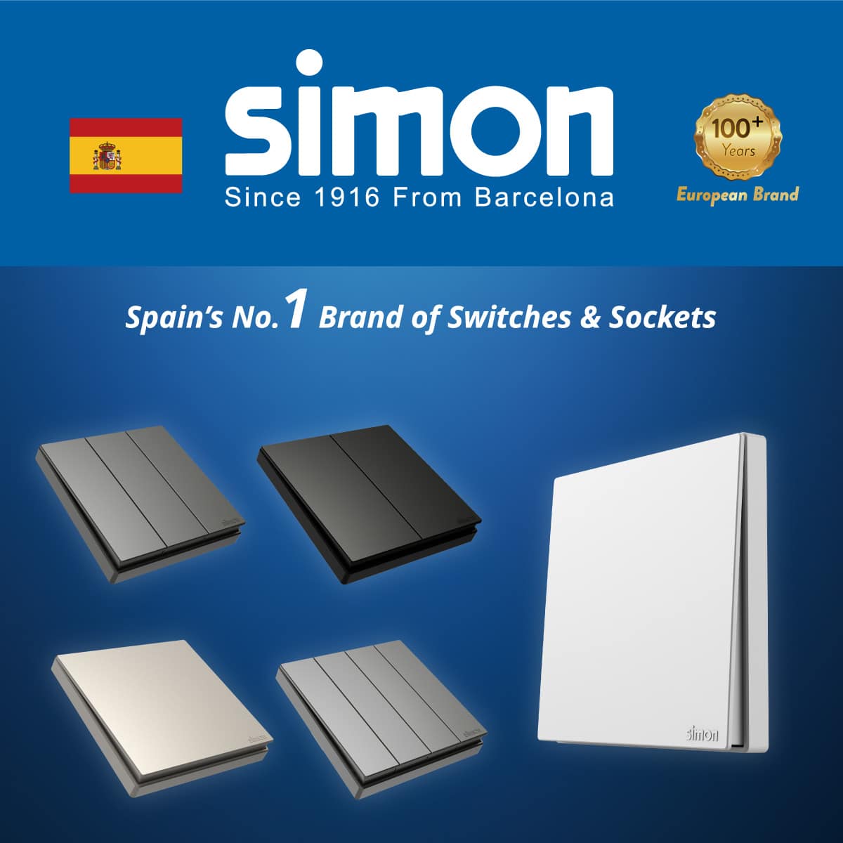 Simon Switches-Socket M3 - Ecolux